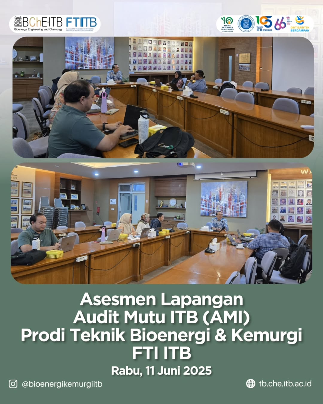 Asesmen Lapangan Audit Mutu Internal (AMI) dari ITB – Program Studi Teknik Bioenergi dan Kemurgi