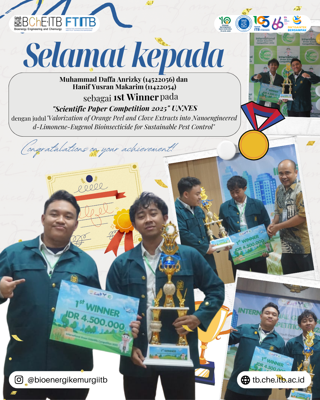 Muhammad Daffa Anrizky & Hanif Yusran Makarim berhasil jadi 1st Winner ...